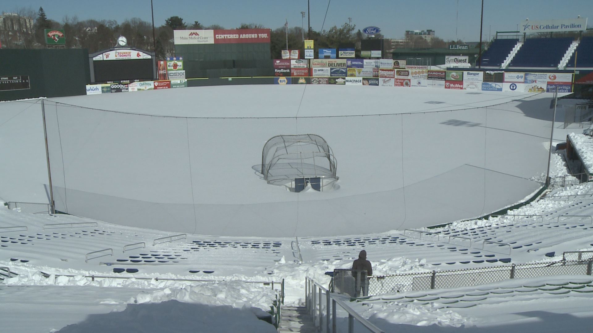 Crews start digging out Hadlock Field | newscentermaine.com