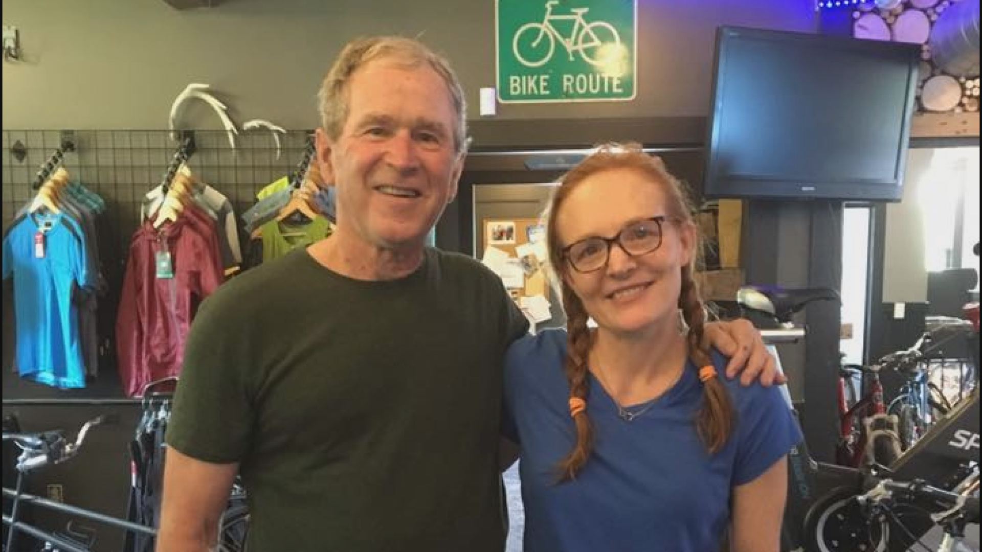 George W. Bush gets his sweat on in Kennebunkport Tuesday ...